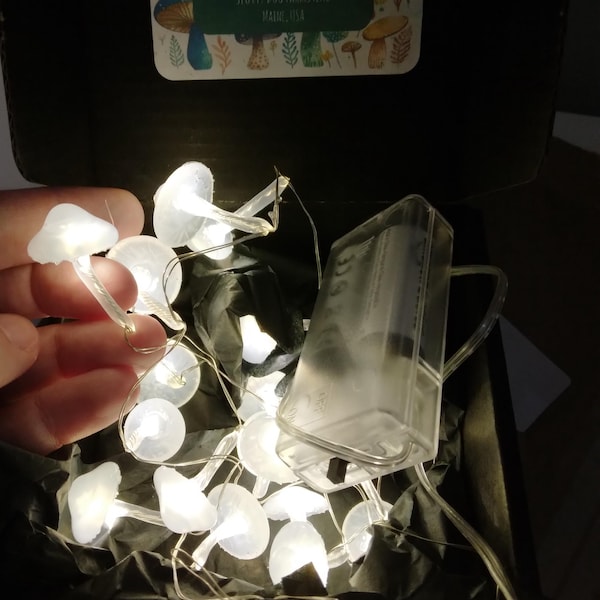 LED Mushroom Fairy String Lights | Night Lights | Nature Decor | Mushroom Decor - Etsy