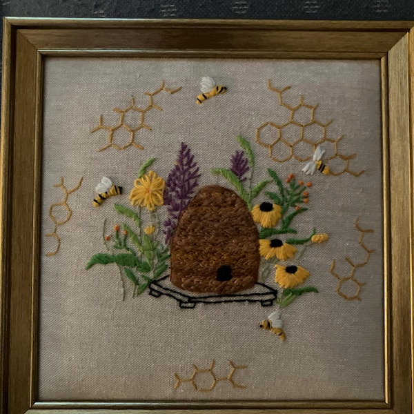 Honey Bee Embroidery Kit for Beginners. Easy Bumblebee Embroidery Home ...