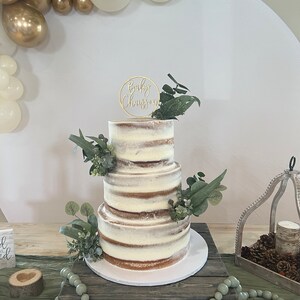 White Washed Wood Cake Stand Wedding Cake Stand Distressed Wedding Cake ...