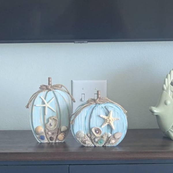 Pumpkins, Coastal Pumpkins, Beach Pumpkins, Coastal Fall Decor, Beach ...