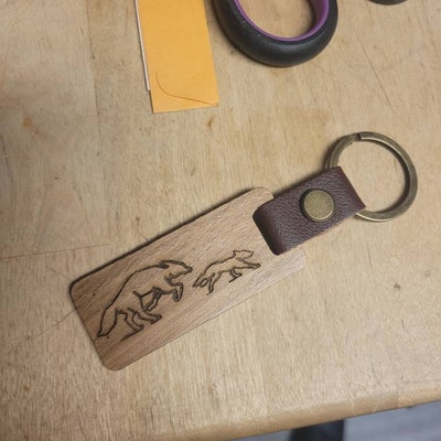 Engraved Wood Key Chain-custom Keychain Gift for Home Car Office ...