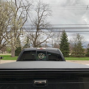 AA Circle & Triangle Vinyl Decal, Vehicle Lettering for Alcoholics ...