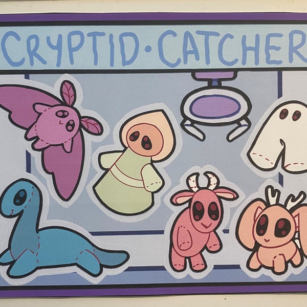 Cryptid Plushies Sticker Sheet - Etsy