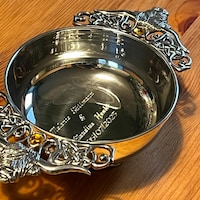 Highland Stag Pewter Quaich Bowl - Scottish Deer Toasting Cup ...