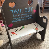 Time Out Chair Vinyl Decal Toddler Naughty Chair Sticker Toddler Time ...