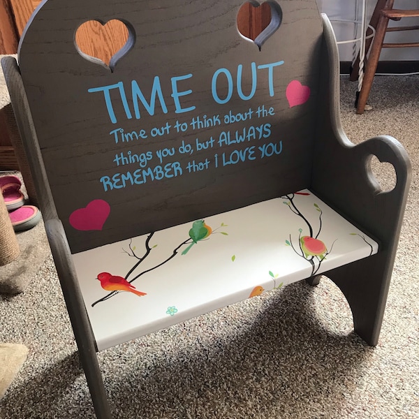 Time Out Chair Vinyl Decal - Toddler Naughty Chair Sticker - Toddler ...