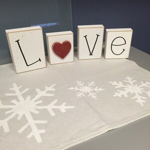 LOVE BLOCK SET for Home, Shelf, Desk, Mantle and Valentine Decor - Etsy