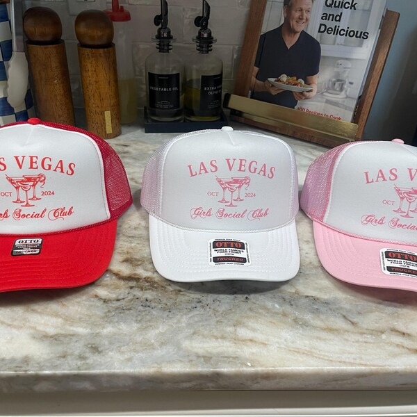 Trucker Hats, Bikinis and Martinis Orange Trucker Hat, Night Party Hat ...