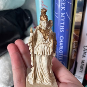 Vintage Athena Mini Statue Small Hand-painted Ancient Greek Goddess ...