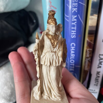 Vintage Athena Mini Statue Small Hand-painted Ancient Greek Goddess ...