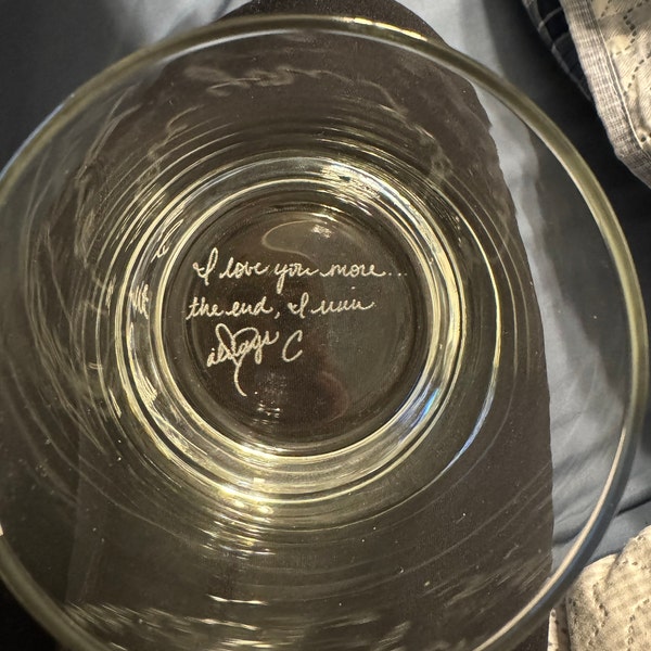 Custom Glass With Handwriting Engraved - Personalized Handwriting Gift ...