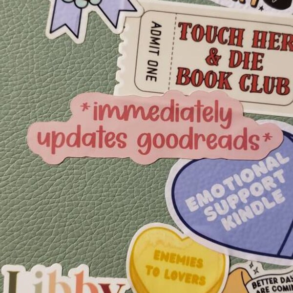 Immediately Updates Goodreads Sticker - Etsy