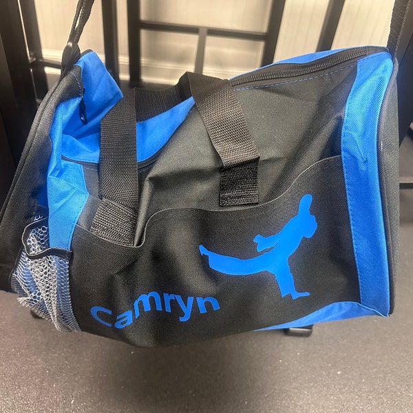 Personalized Martial Arts Duffel Bag Custom Boys Karate or Taekwondo ...