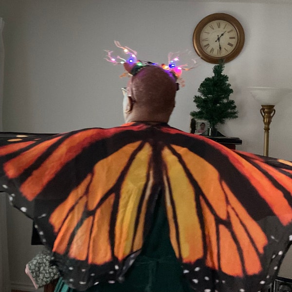 Butterfly Wings Monarch Cape Cloak Wings Costume Short Small Fantasy ...