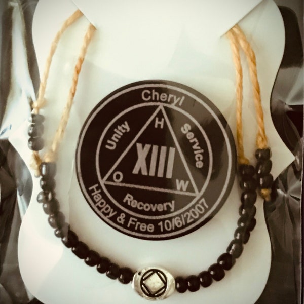 Personalized AA Anniversary Token, Anodized Aluminum Alcoholics ...