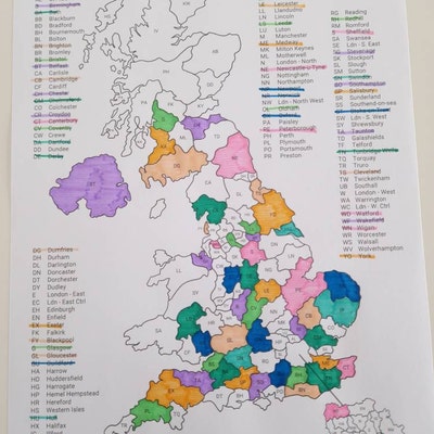 UK Sales Map, Business Postcode Sales Map, Colour in Map, Etsy Sales ...