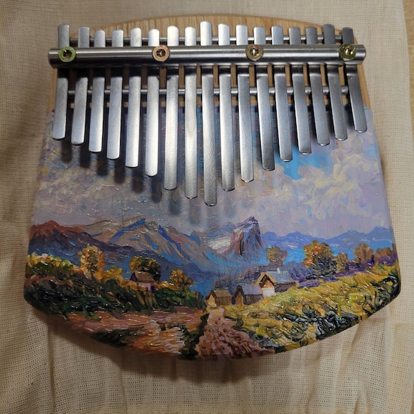 Unique Mountain Engraved Kalimba, Gifts for Musicians, Meditation Gifts ...