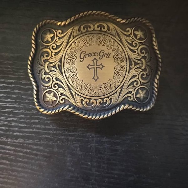 Custom Western Belt Buckle Personalized Mens Buckle Monogram Belt ...