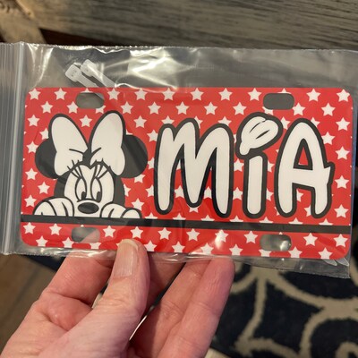 MICKEY or MINNIE Mini License Plate Personalized Custom Bike Tag for ...