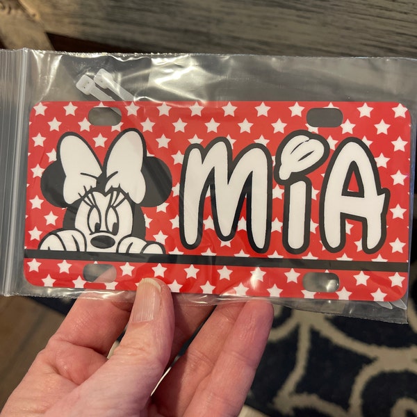 MICKEY or MINNIE Mini License Plate Personalized Custom Bike Tag for ...