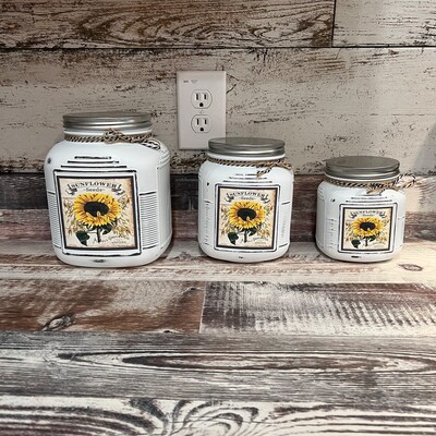 Lavender Lemon Kitchen Canisters Kitchen Canister Set - Etsy