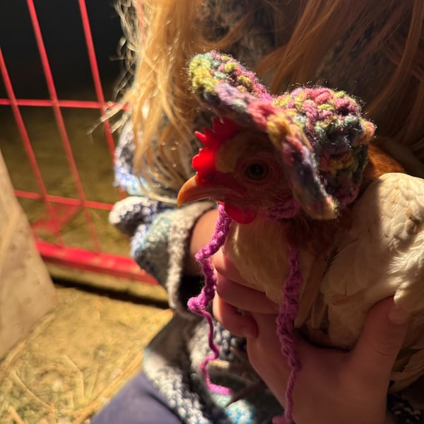 Crochet Pattern, Bonnet for Chickens, Sunday Bonnet, Little Red Hen Hat ...