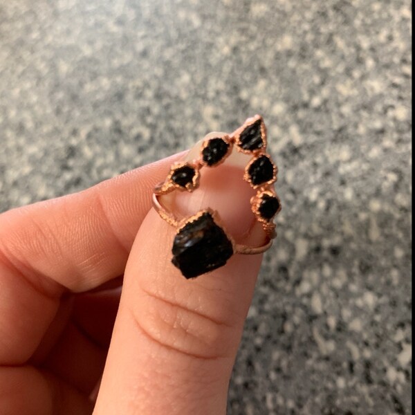 Solid Gold Boho Hippie Wedding Set| Raw Stone Engagement Ring| Handmade ...