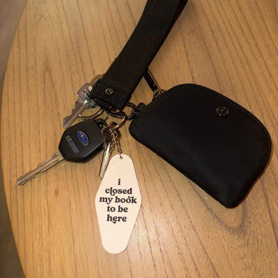 Funny Custom Keychains Trendy Unique Motel Keyring Choose Your Color ...