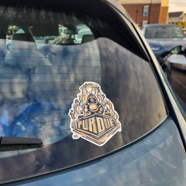 Sticker Purdue Storm Striker Art by Justin Patten Purdue Boilermakers ...