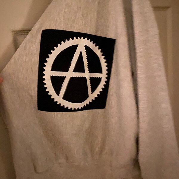 Back Patch - Anarchy Symbol, With Saw Blades and Bike Sprocket - Large ...