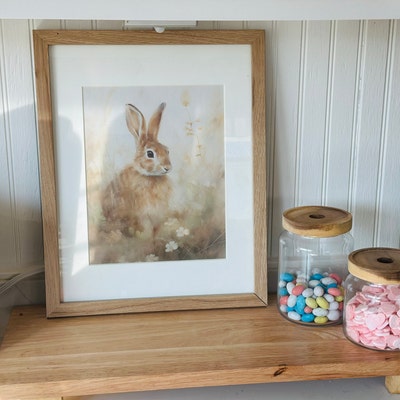 Bunny Wildflower, Vintage Easter Tv Frame Art, Easter Bunny Tv Art ...