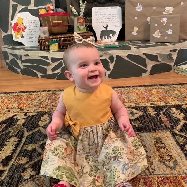 Winnie the Pooh Dress Disney Winnie Dress Buttercup W/ Tan Winnie ...