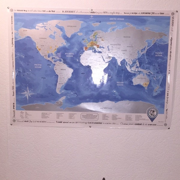 Scratch-off World Map Flags Edition 68 X 48 Cm Country Flags and ...