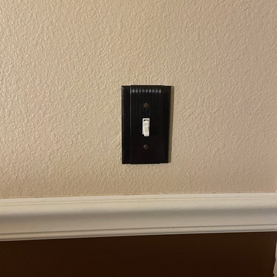 Vintage Bakelite Switch Plate Cover / Fine Ribbed White Ivory Cream ...