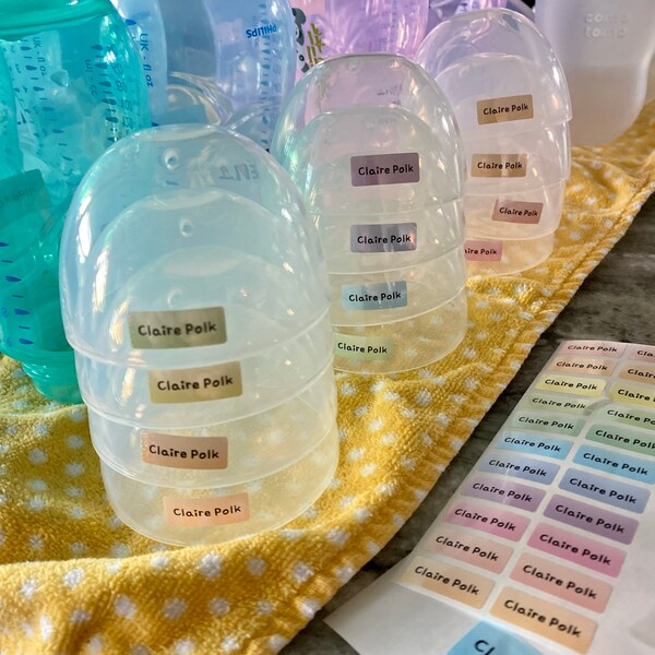 SILVER Hologram/silver/glitter Name Labels,custom Name Stickers ...