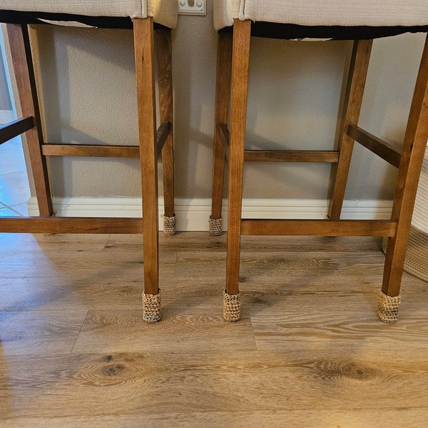 Hand Crocheted Chair Booties|floor Protecter|chair Socks|washable|chair ...