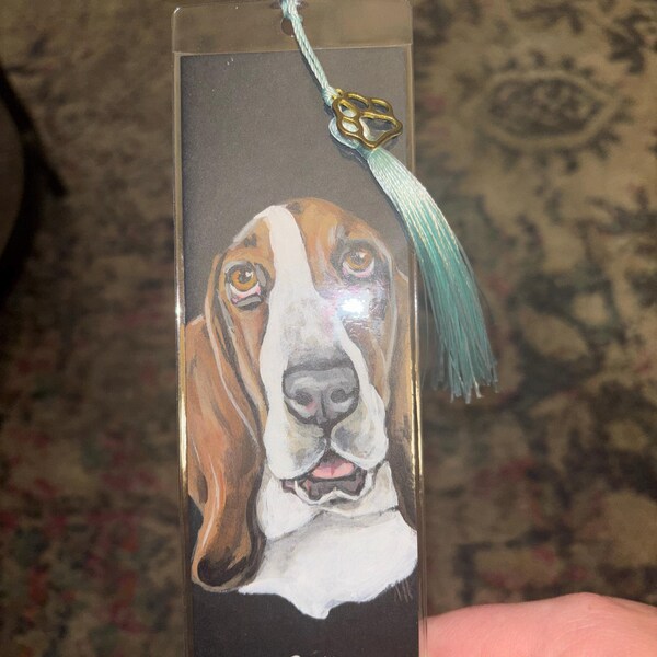 Pet Portrait Bookmark Hand Painted Custom for Readers, Pet Owners ...