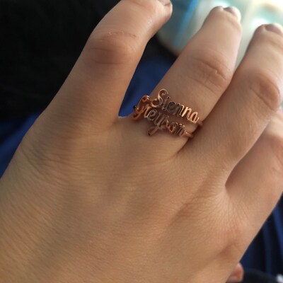 Custom Name Ring Stackable Name Ring Personalized Name - Etsy
