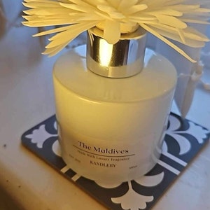 Black Matt Luxury Reed Diffuser With Flower 100ml/ Highly - Etsy