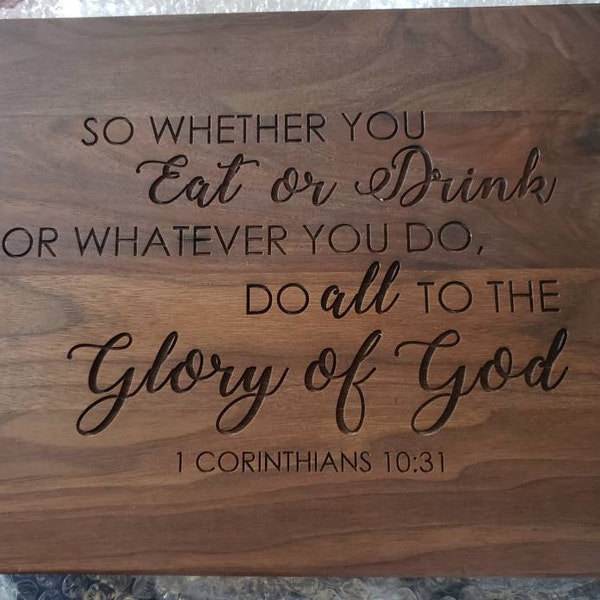 Glory of God Cutting Board - Christian Cutting Board, Personalized ...