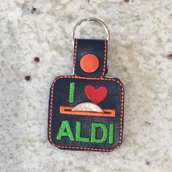 Quarter Coin Holder Grocery Aldi Key Fob Chain Ring Tag Snap Tab for ...