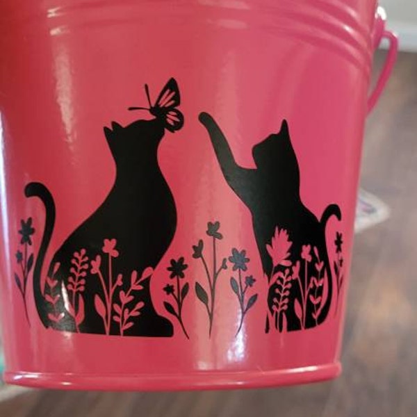 Floral Cat Decal for Car, Laptop, Tumbler - Etsy
