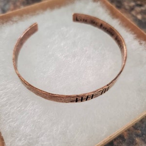 Copper Gift for Man Engraved Copper Bracelet Personalized | Etsy