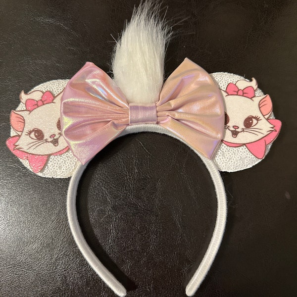 Marie Inspired Minnie Ears, Cat Mickey Ears, Aristocats Minnie Ears ...