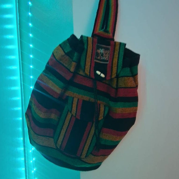 NO BAD DAYS ® Baja Backpack Mexican Bag Hand Made Book Bag Oatmeal ...