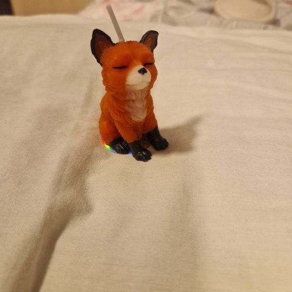 Adorable Freestanding Detailed Little Fox Candle Made From Locally ...