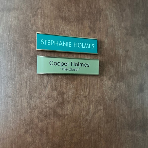 Personalized Office Name Plate, 2x8 or 2x10, Laser Engraved - Etsy