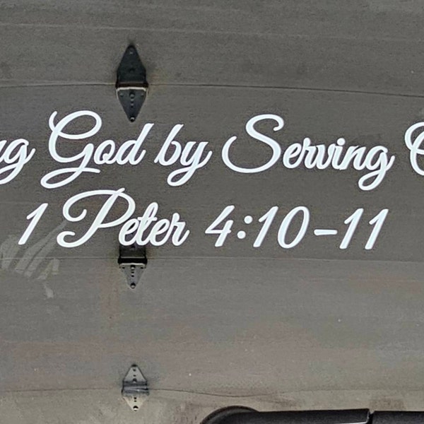 CUSTOM Bible Verse Car Decal - Custom Christian Sticker - Personalized ...