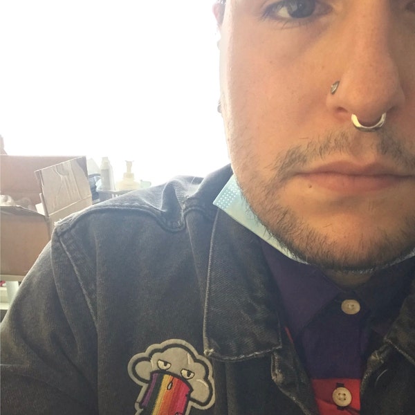 Snug Septum 18G Customizable Clicker, Thick Septum Nose Ring, Sterling ...