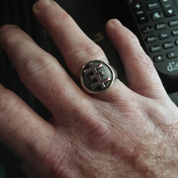 Solid Sterling Silver 925 Psychic Cross TOPY Triple Cross Psychick ...